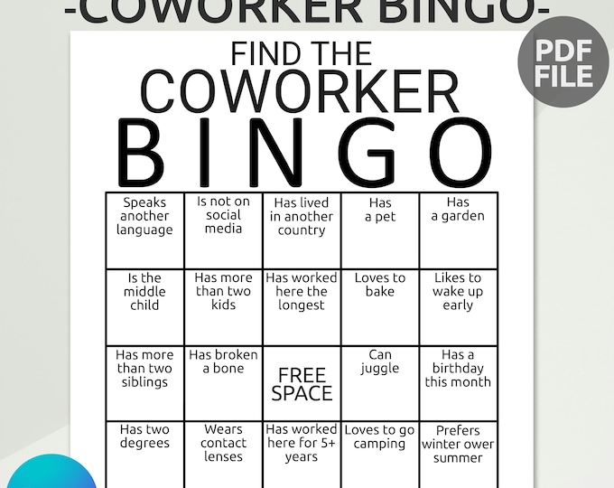 Editable Christmas Party Bingo | Find the Guest Coworker Ice Breaker ...