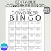 Editable Coworker Bingo | Find Someone Who Bingo Game | Team Building ...
