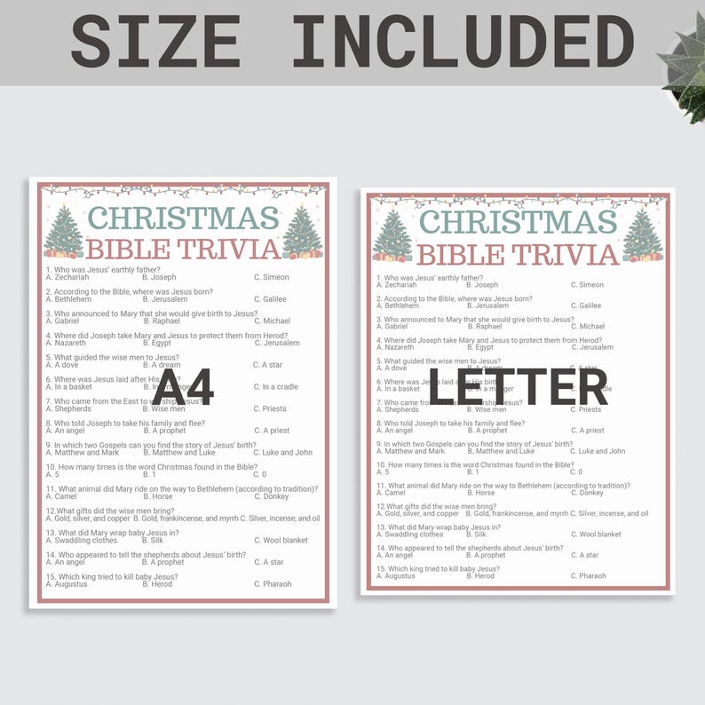 Christmas Bible Trivia Game | Christmas Nativity Game | Fun Christmas ...