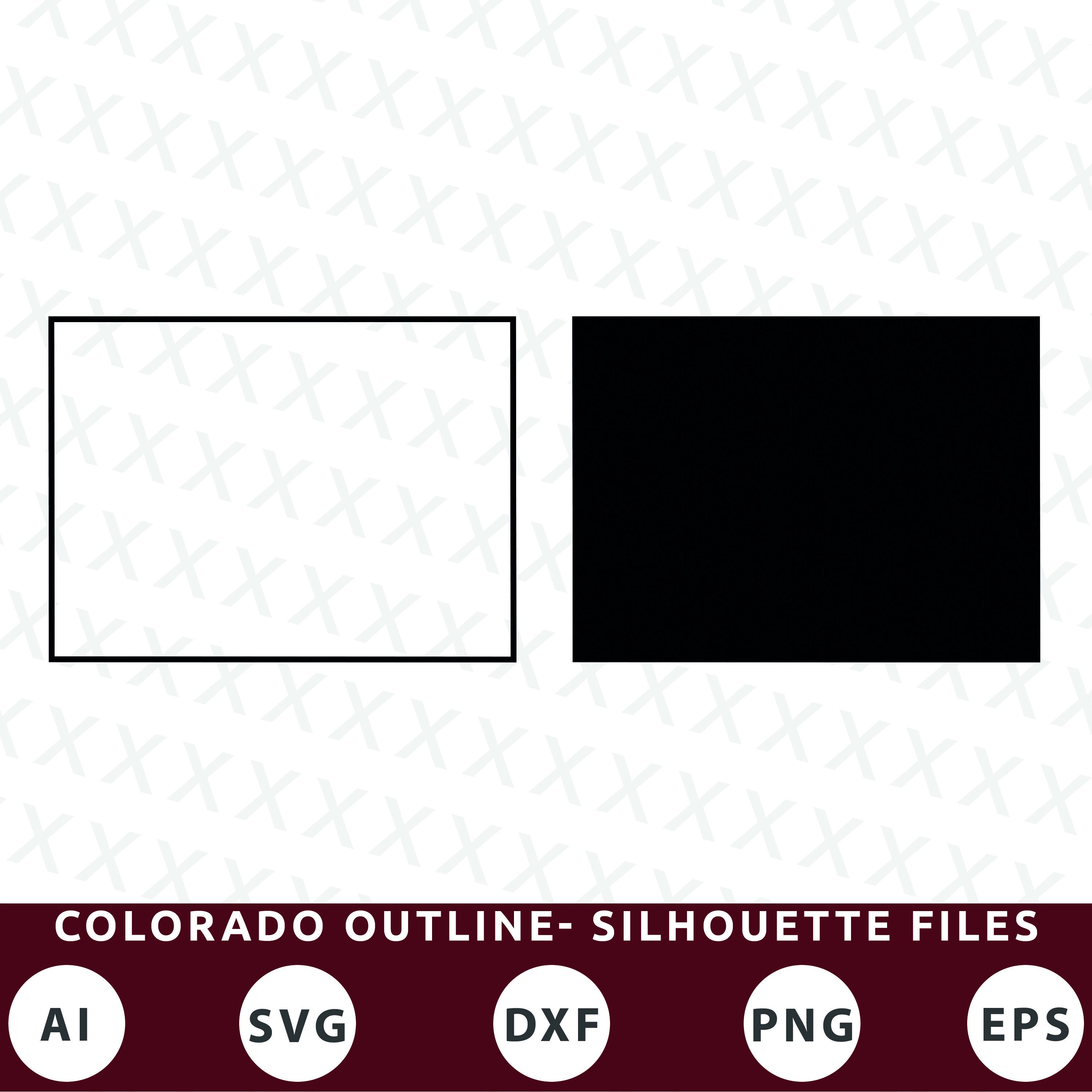 Colorado Outline SVG Files Colorado Silhouette SVG Files Colorado Cut ...