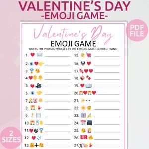 Valentine's Day Emoji Game | Valentines Emoji Game | Fun Valentine's ...