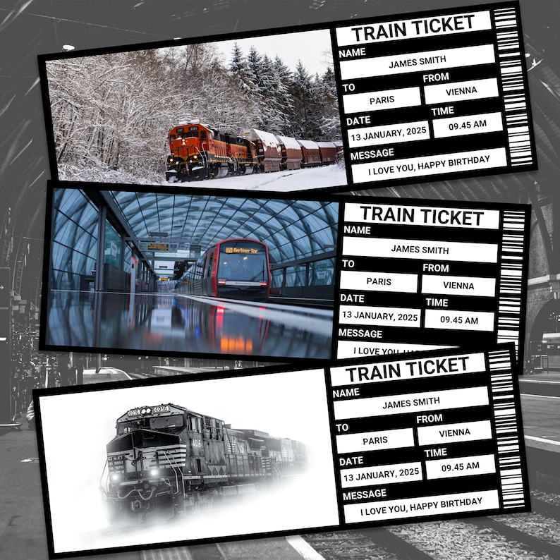 Train Ticket Template Train Ticket Editable Train Ticket Template ...