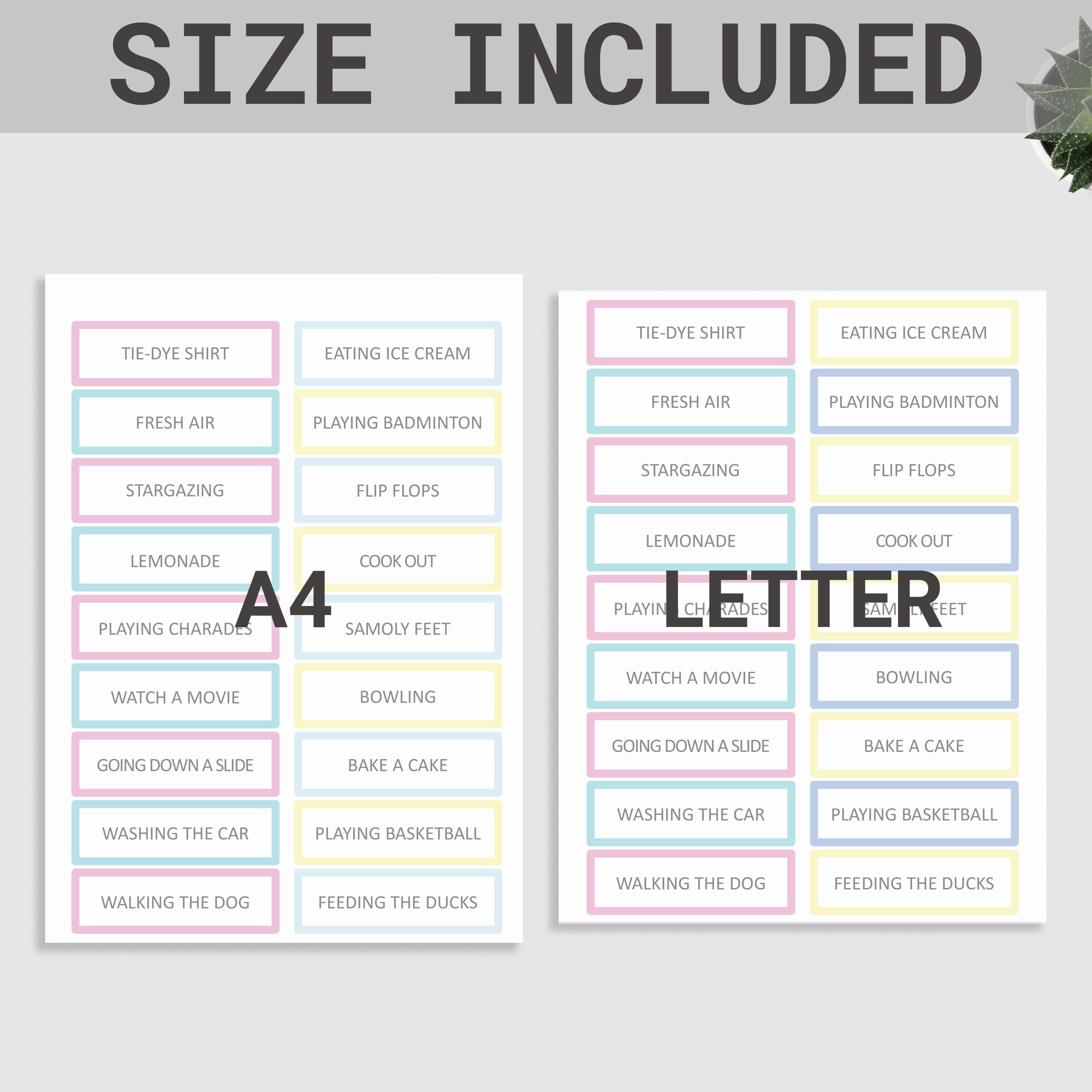 Summer Charades Game | Printable Summer Party Games | Family Summer ...