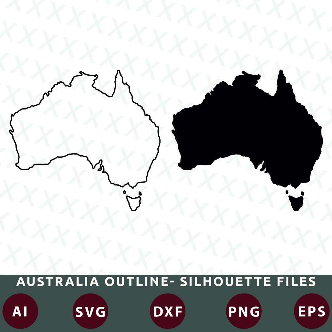 Australia SVG Australia Cut Files Australia Outline SVG Australia ...