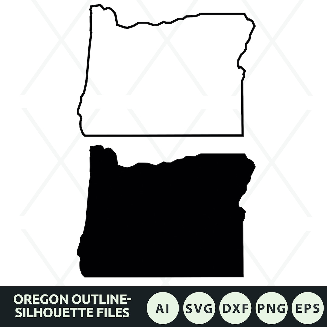 Oregon State Outline SVG Files Oregon Silhouette SVG Files Oregon Cut ...