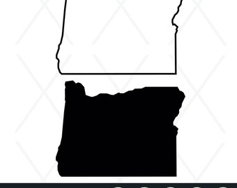 Oregon Outline SVG Files Oregon Cut Files United States of America ...