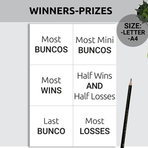 Printable Bunco Game Bundle | Bunco Game | Minimalist Bunco Printable ...