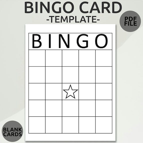 Blank Bingo Card Template Spanish Spanish Bingo: Printable