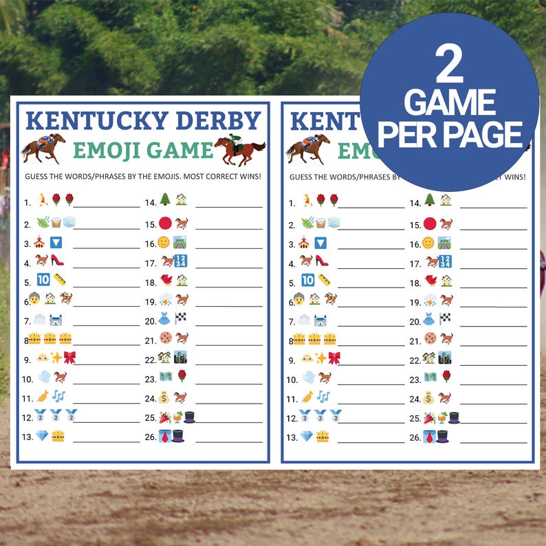 Kentucky Derby Emoji Game | Kentucky Derby Game | Triple Crown Emoji ...