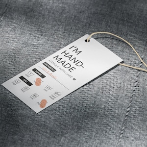 Printable Care Tags Labels Washing Instructions Card Apparel Care ...