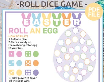 Fun Printable Easter Roll a Dice Game for All Ages | Shapes Game for ...