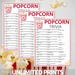 Popcorn Trivia Game | Printable Popcorn Trivia | Popcorn Quiz Game ...