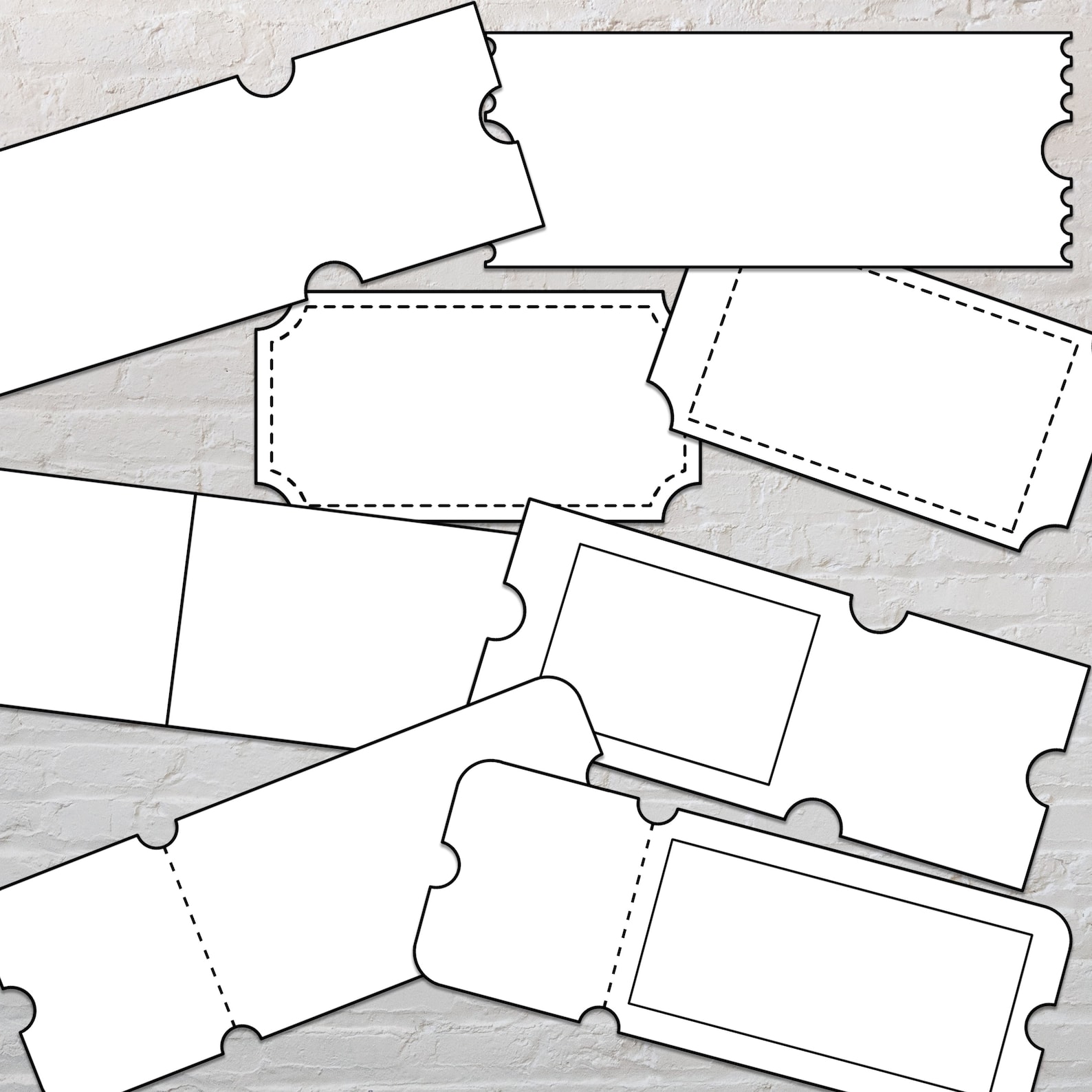 Ticket SVG Ticket Template Svg Empty Event Ticket Coupon Cut File ...