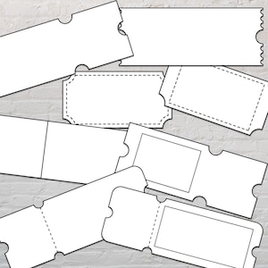 Ticket SVG | Ticket Template Svg | Empty Event Ticket | Coupon Cut File ...