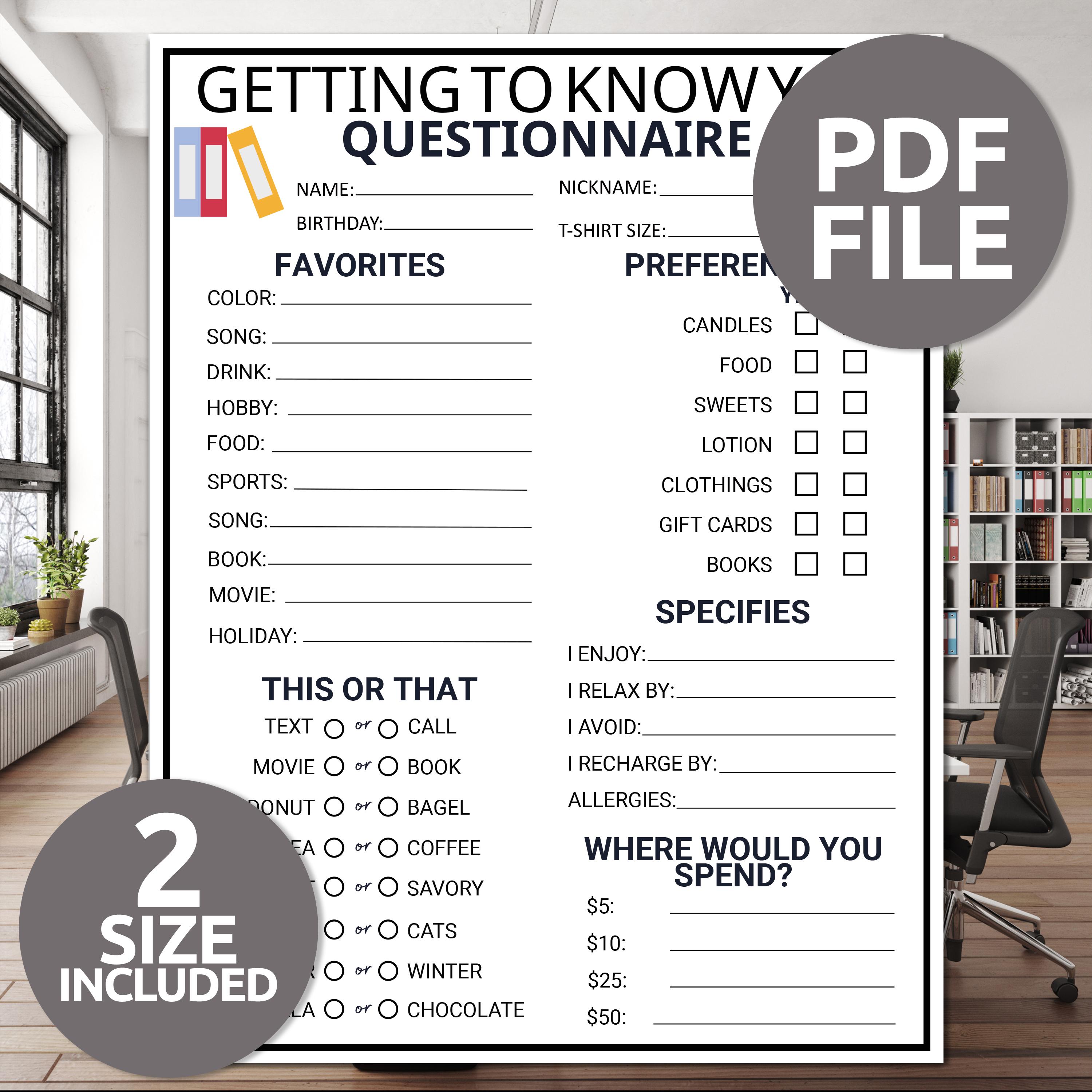 Getting to Know You Coworker Game | Team Building Get to Know You ...