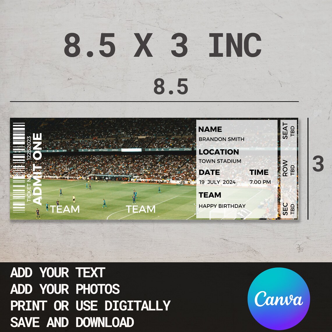 Football Ticket Gift | Football Tickets | Football Birthday Ticket ...