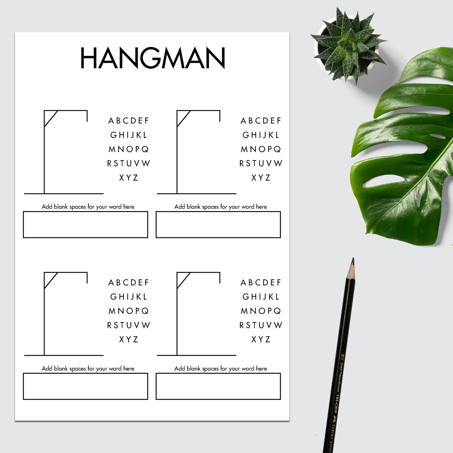 Hangman Printable Game | Hangman Page | Guess the Word | Road Trip ...