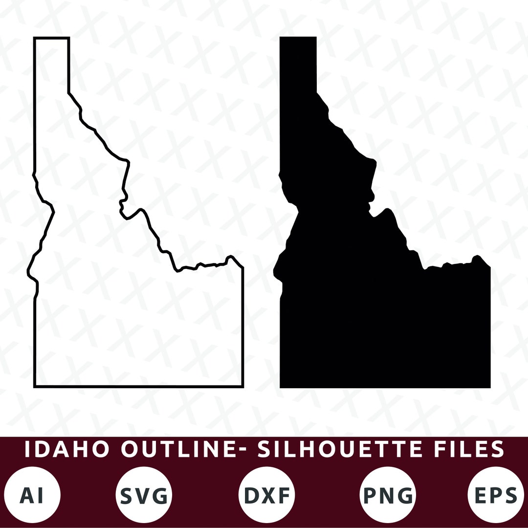 Idaho State Outline SVG Files Idaho Silhouette SVG Files Idaho Cut ...