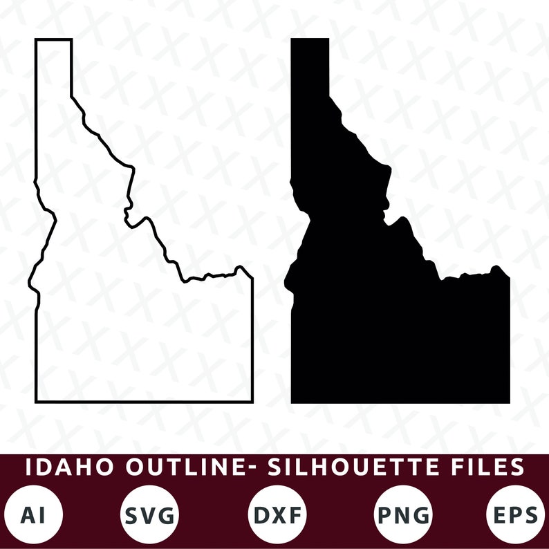 Idaho State Outline SVG Files Idaho Silhouette SVG Files Idaho Cut ...