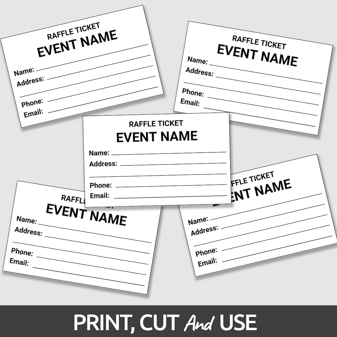 Editable Raffle Ticket Template Printable Raffle Ticket Surprise ...