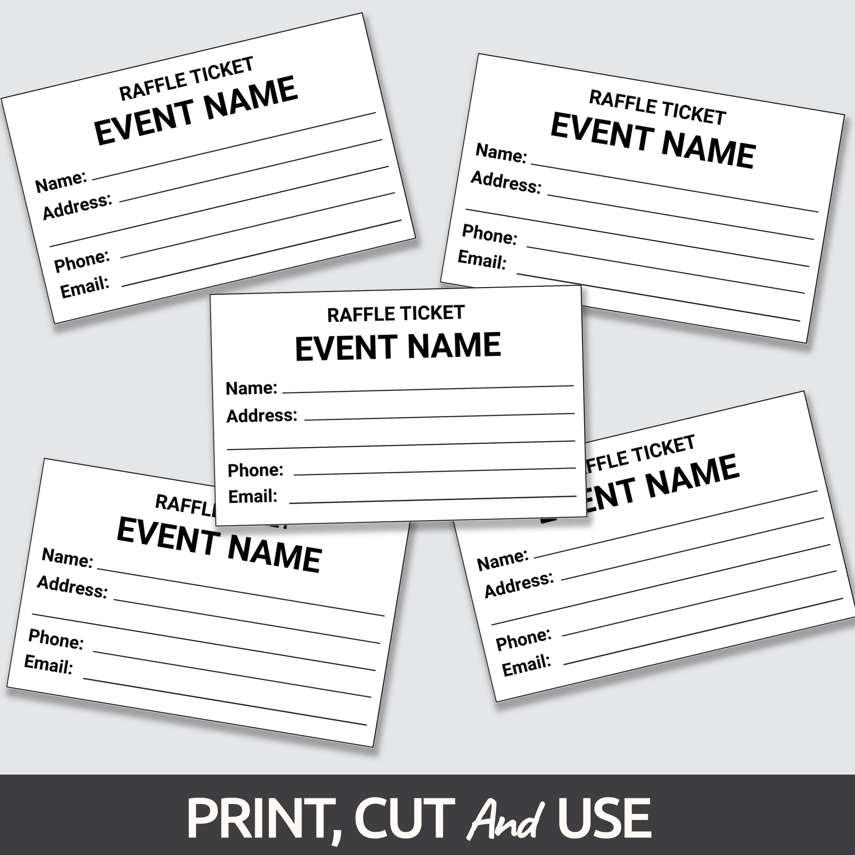 Editable Raffle Ticket Template Printable Raffle Ticket Surprise ...