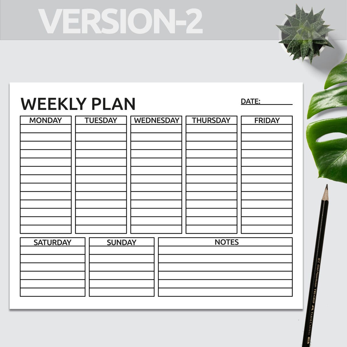 Weekly Schedule Template Weekly Planner Printable Weekly Planner ...