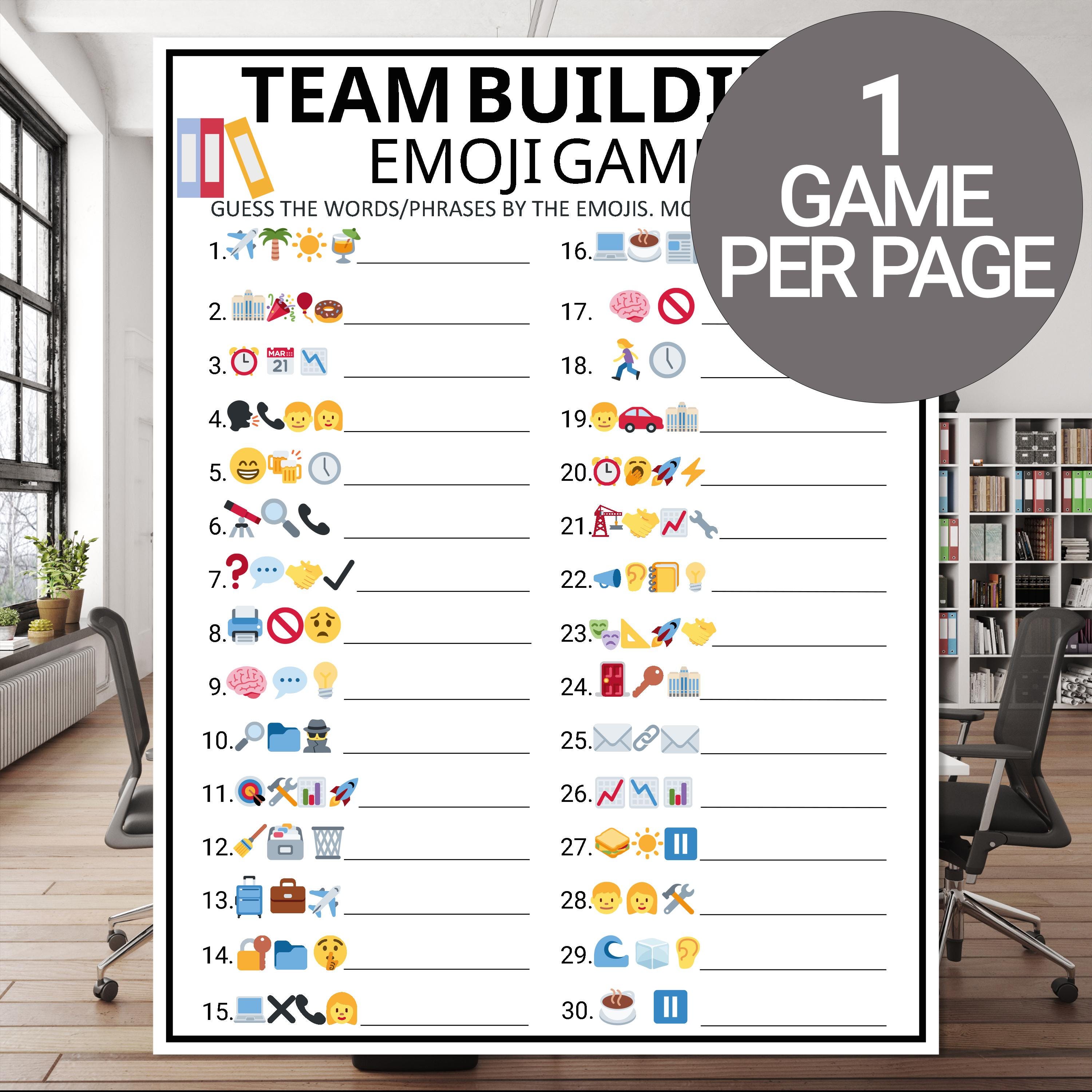 Office Emoji Game | Team Building Games | Office Games | Team Building ...