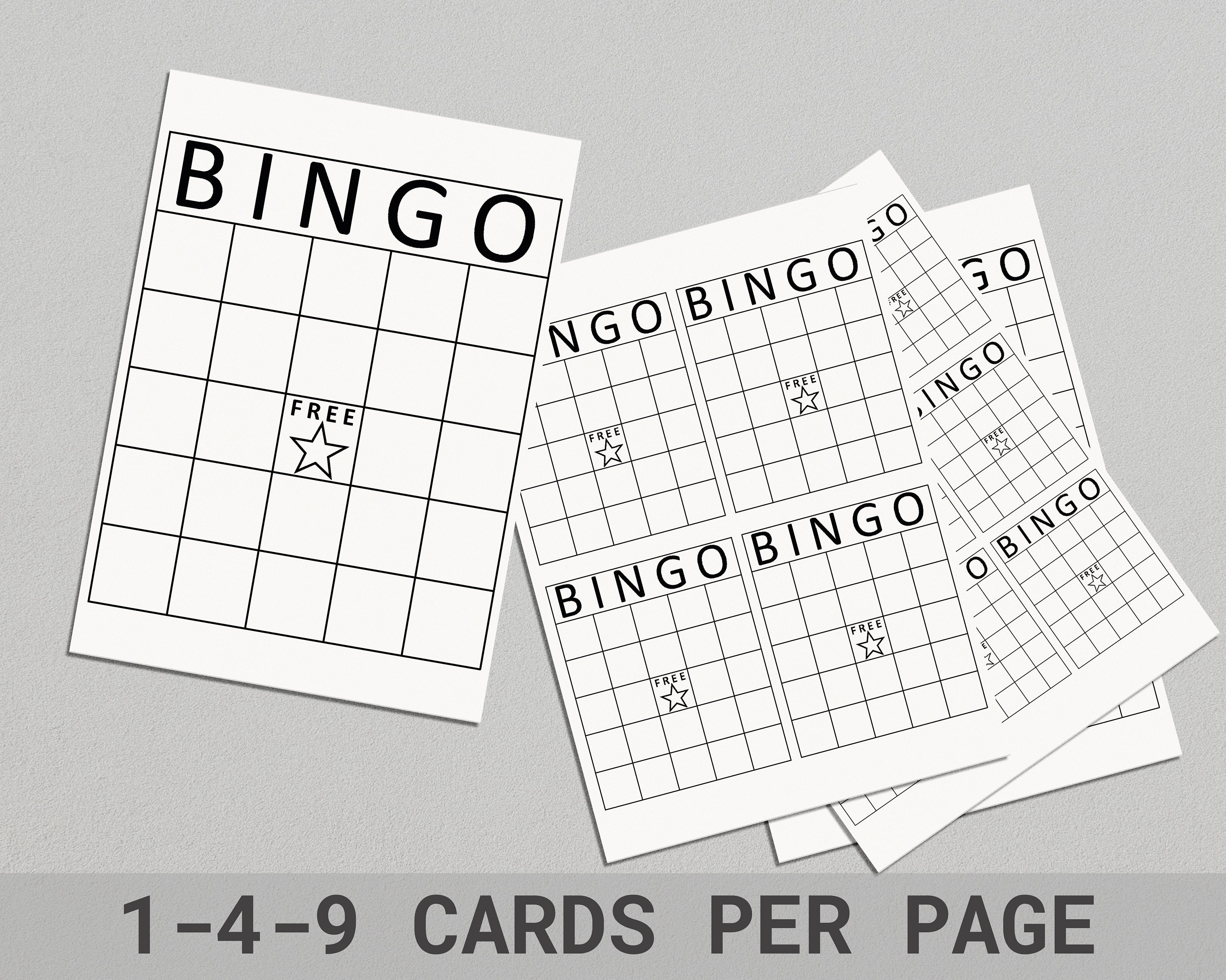 Blank Bingo Card Template | Fun Bingo Party Game | Printable Bingo Game ...
