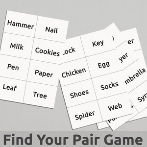 Find Your Pair Game | Get to Know You Game | Icebreaker Game ...