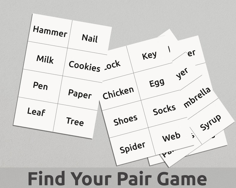 Find Your Pair Game | Get to Know You Game | Icebreaker Game ...