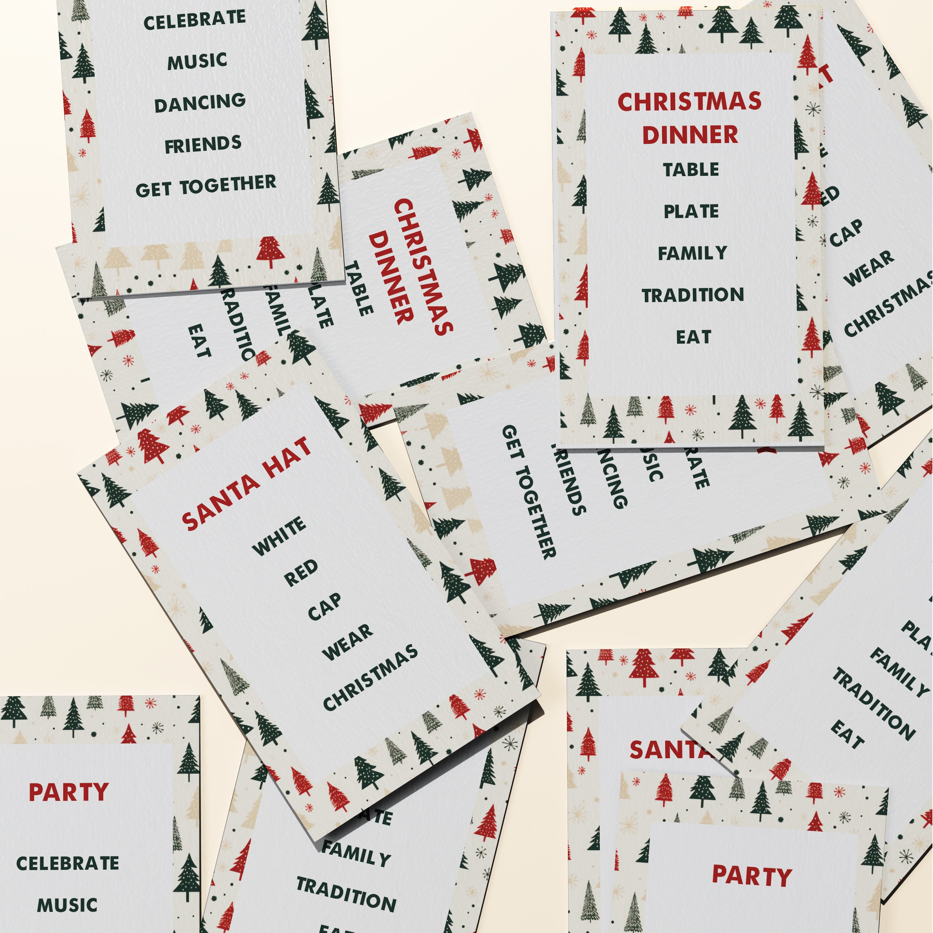 Christmas Taboo Game Christmas Forbidden Words Printable Christmas ...