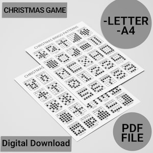 Christmas Bingo Patterns | Printable Christmas Bingo Party Game | 50 ...