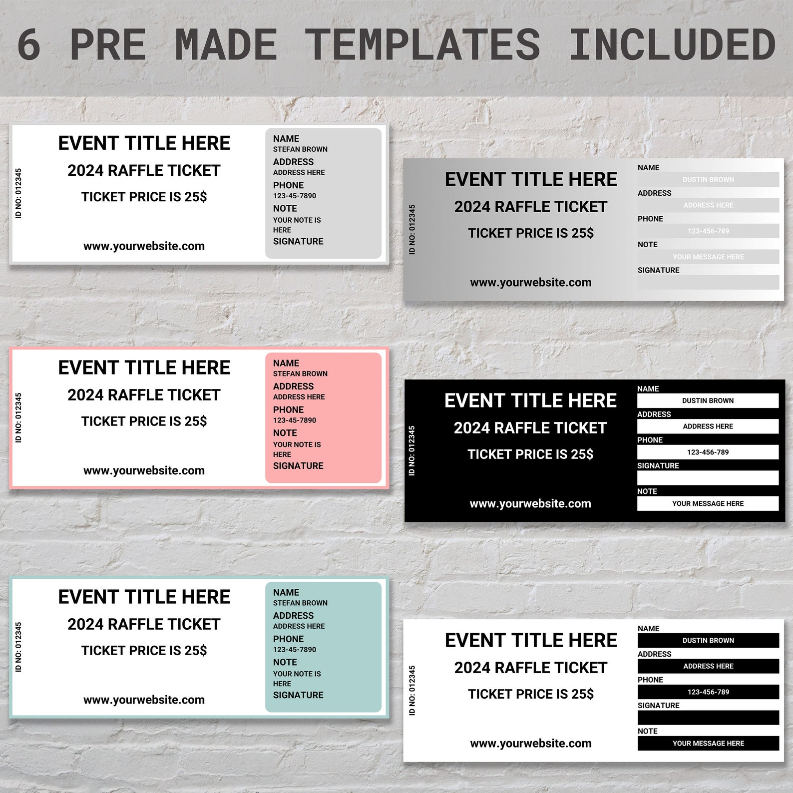 Editable Raffle Ticket Template Printable Raffle Ticket Surprise ...