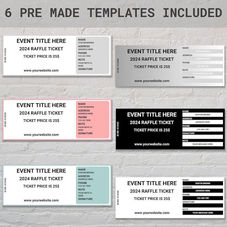 Editable Raffle Ticket Template Printable Raffle Ticket Surprise ...