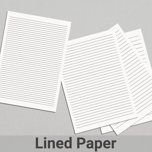 Printable Lined Paper Bundle | Printable Lined Paper | Printable Note ...