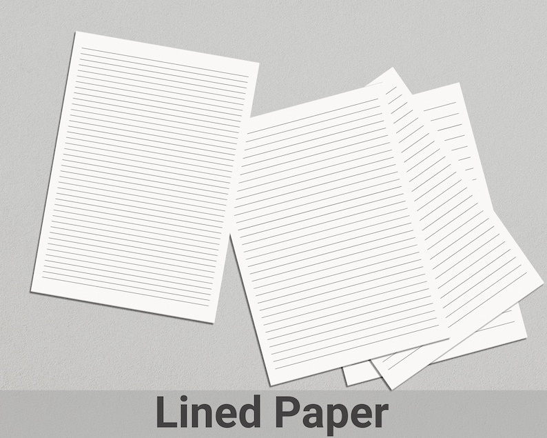 Printable Lined Paper Bundle | Printable Lined Paper | Printable Note ...