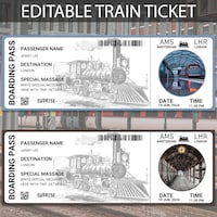 Vintage Train Tickets, Printable Train Tickets, Wedding Train Tickets ...