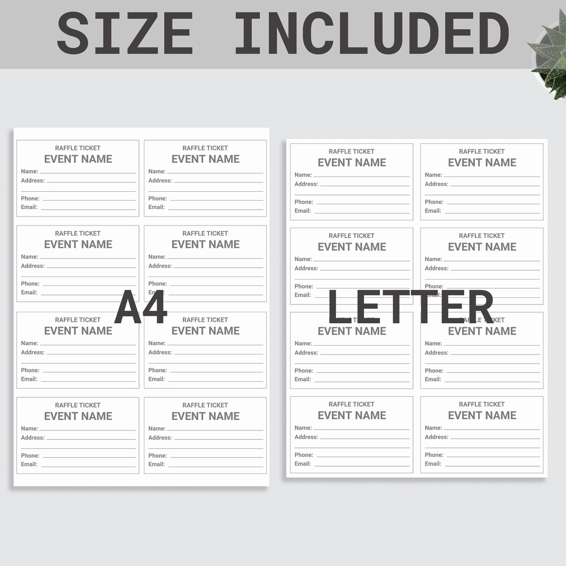 Editable Raffle Ticket Template Printable Raffle Ticket Surprise ...