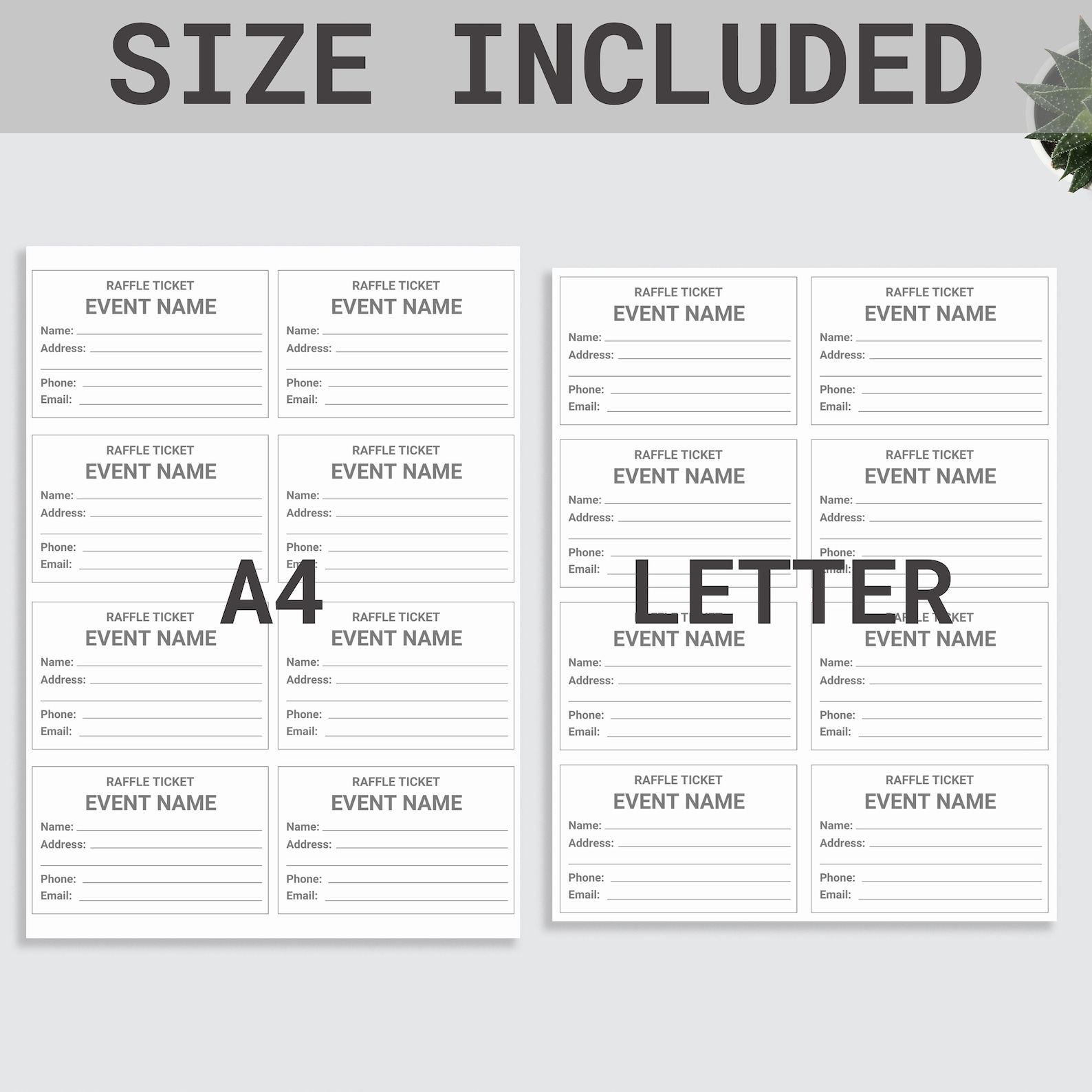 Editable Raffle Ticket Template Printable Raffle Ticket Surprise ...