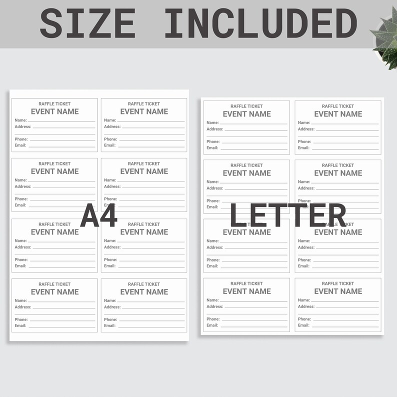 Editable Raffle Ticket Template Printable Raffle Ticket Surprise ...