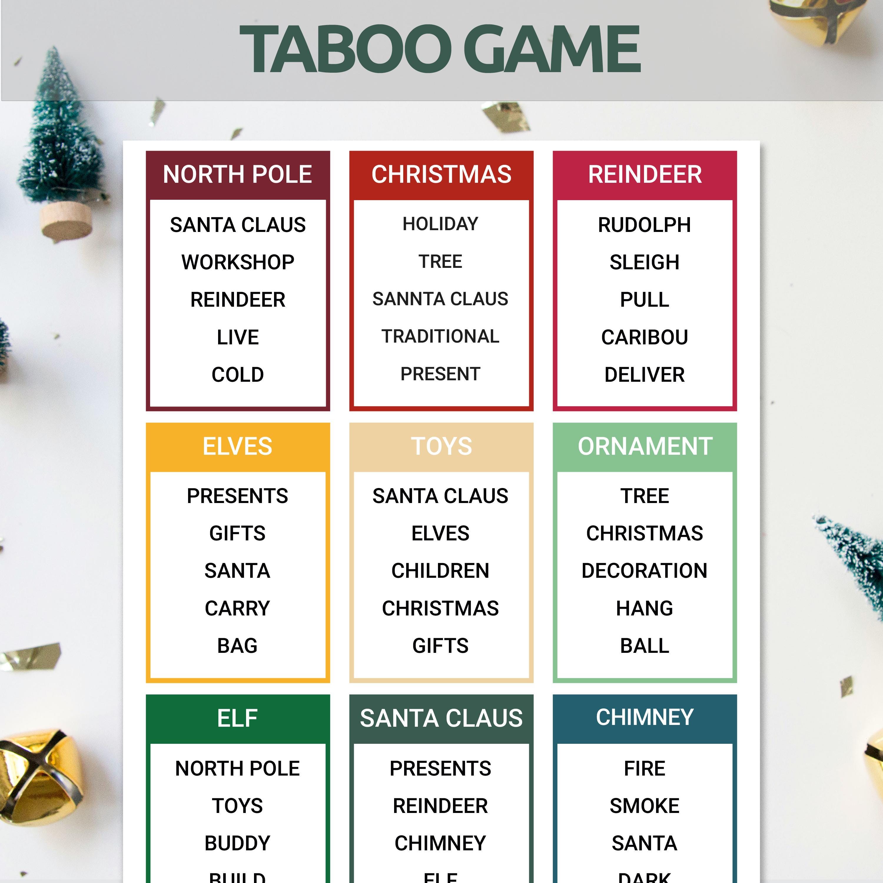 Printable Christmas Game Bundle 5 Christmas Party Games Fun Christmas ...