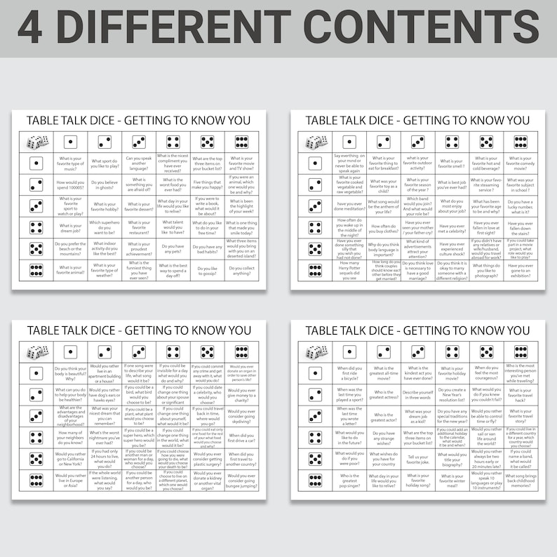 Dicebreaker Roll and Tell Game | Table Talk Dice | Conversation Starter ...