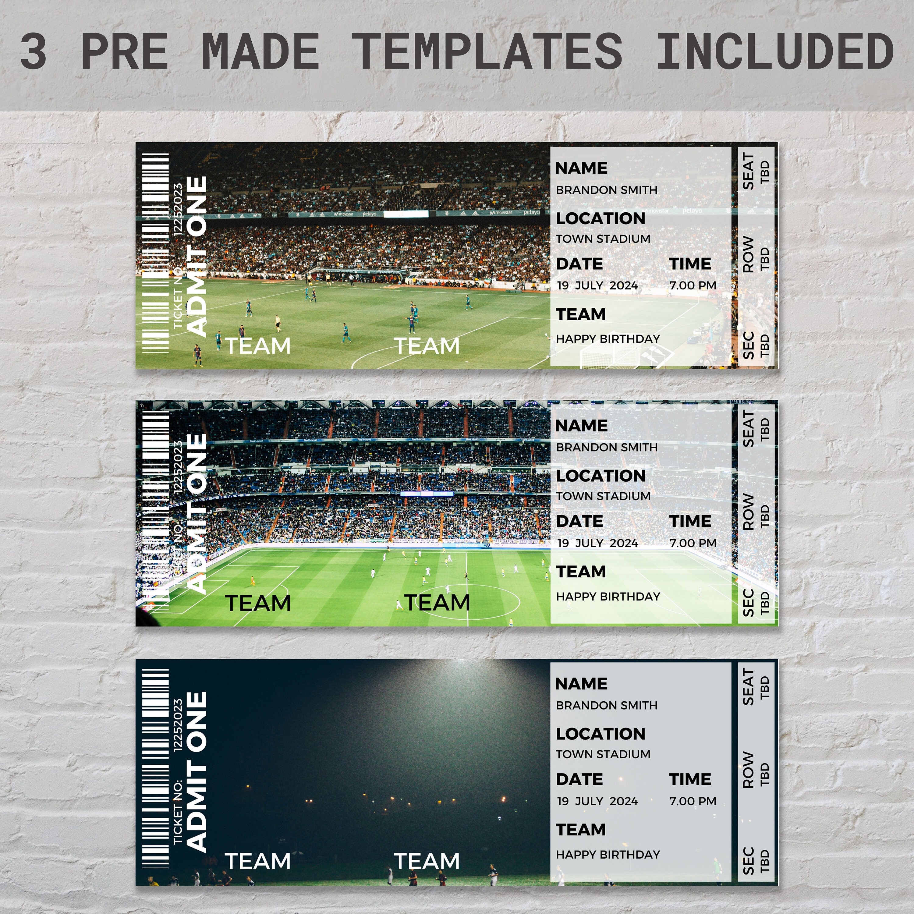 Football Ticket Gift | Football Tickets | Football Birthday Ticket ...