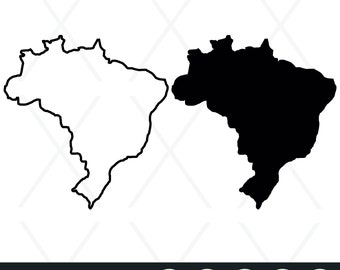 Brazil SVG Brazil Cut Files Brazil Outline SVG Brazil Vector Brazil Map ...