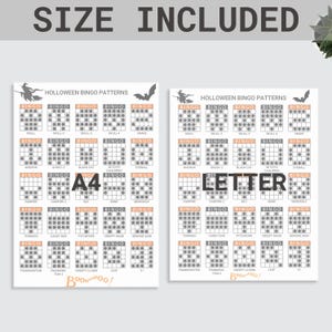 Halloween Bingo Patterns | Printable Halloween Bingo Party Game | 50 ...