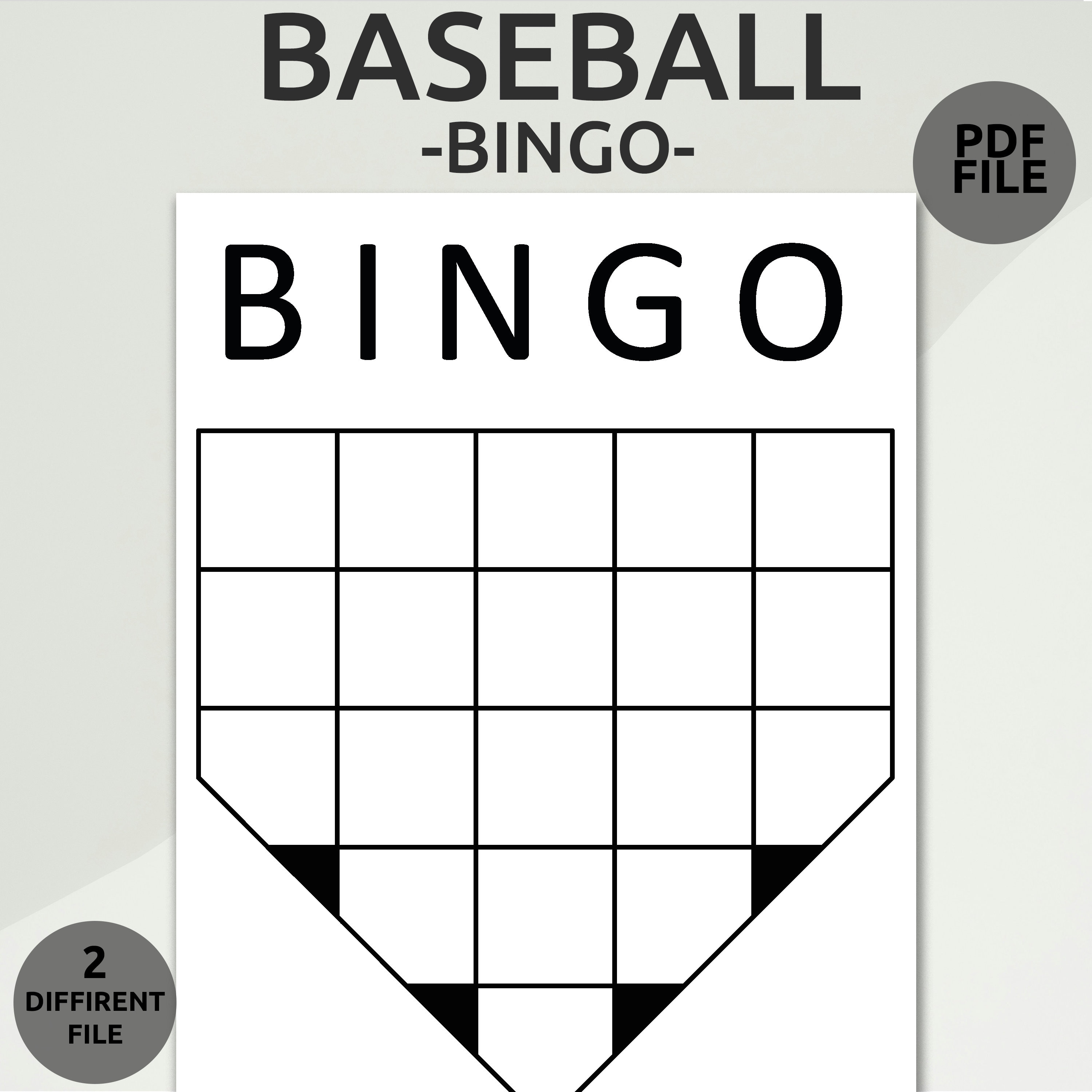 Baseball BINGO Card Pattern | Baseball Bıngo | Blank Bingo Card ...