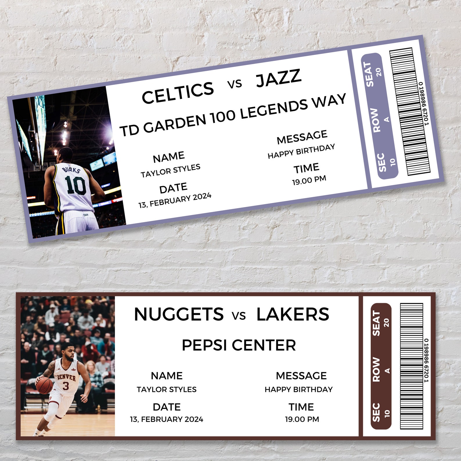 Custom Basketball Tickets Printable Basketball Tickets Canva Template ...