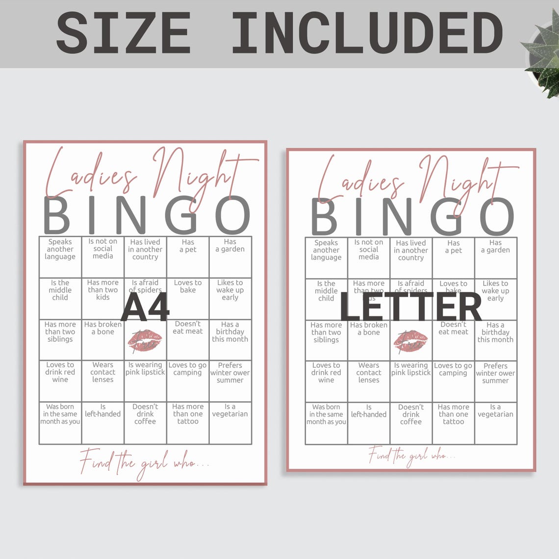 Ladies Night Bingo | Printable Ladies Night Games | Bachelorette Party ...