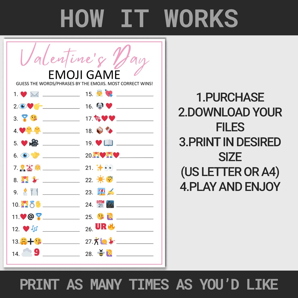 Valentine's Day Emoji Game | Valentines Emoji Game | Fun Valentine's ...