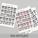 100 Bingo Patterns | Printable Fun Bingo Party Game | Bingo Winning ...